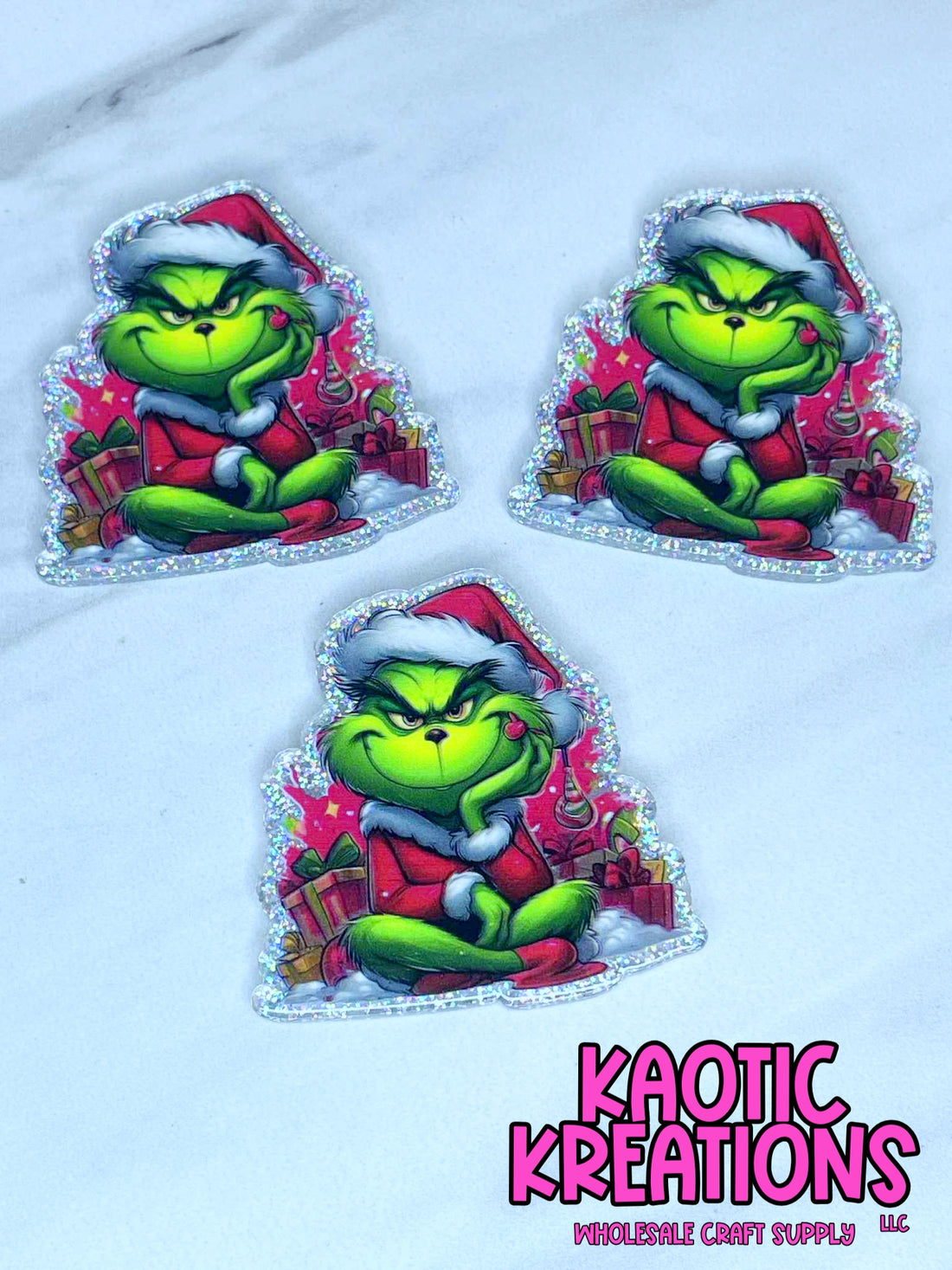 FLATBACK ACRYLIC GRINCH F655 (1ct) – Kaotic Kreations