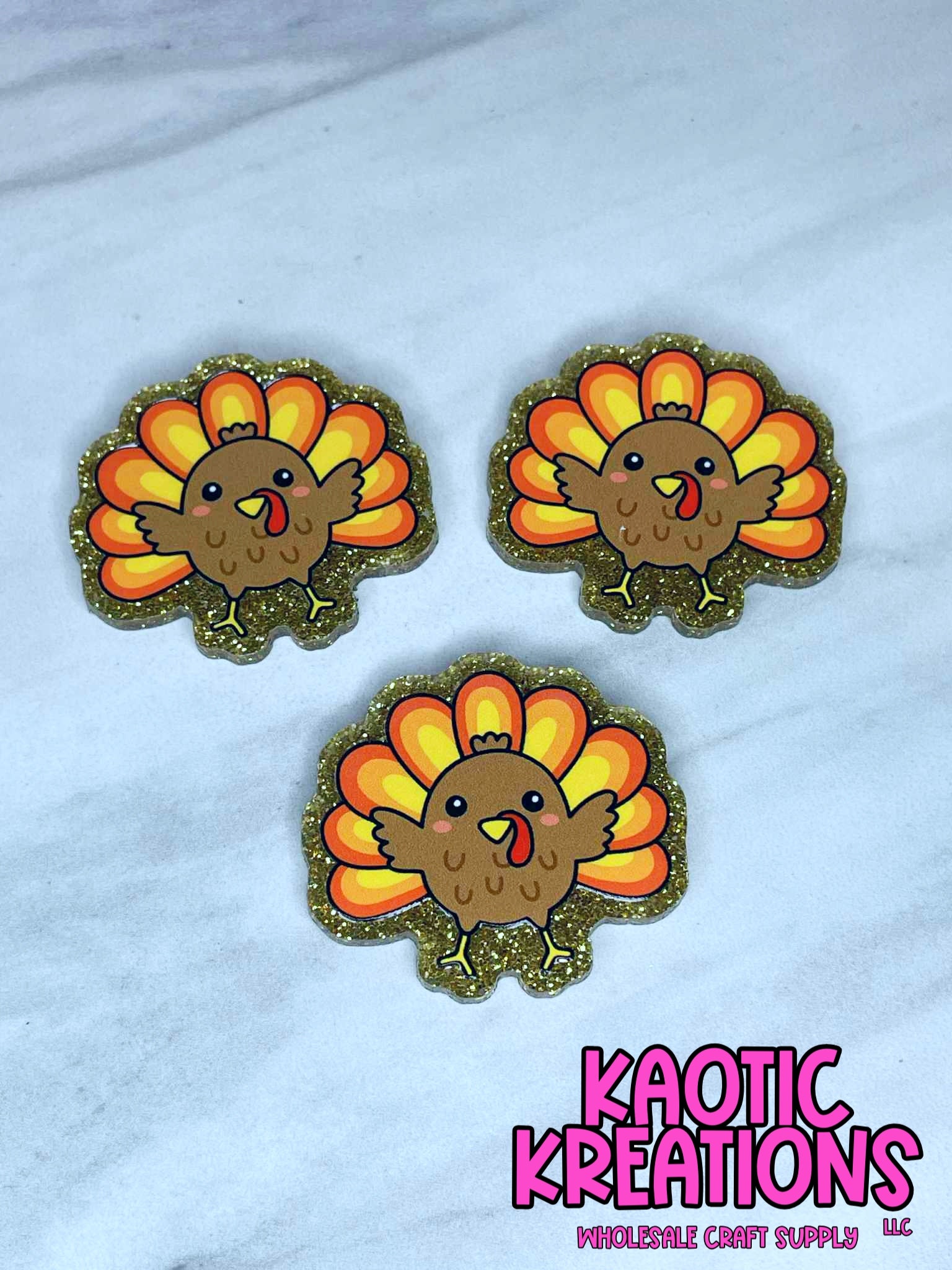 FLATBACK ACRYLIC TURKEY F495 (1ct) – Kaotic Kreations