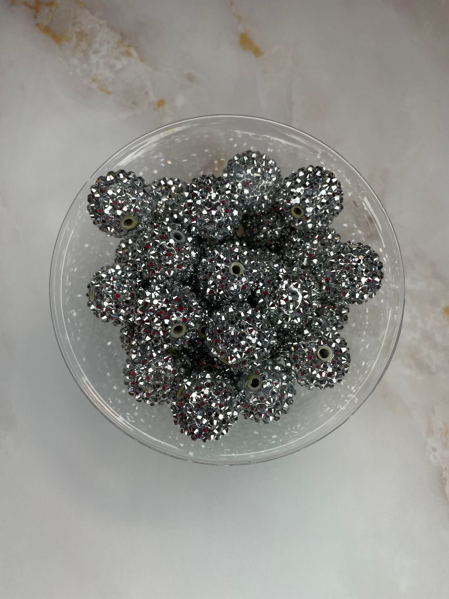 #7 PLATINUM RHINESTONE ACRYLIC – Kaotic Kreations