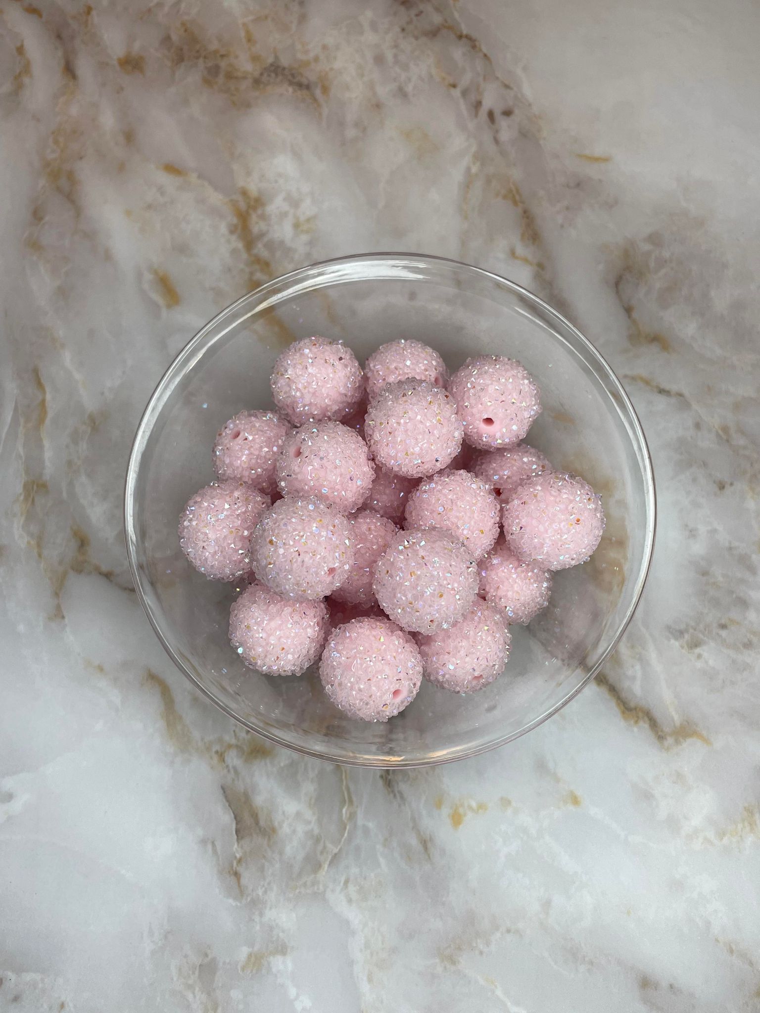 #8 20MM SUGAR ACRYLIC BEAD POWDER PINK – Kaotic Kreations
