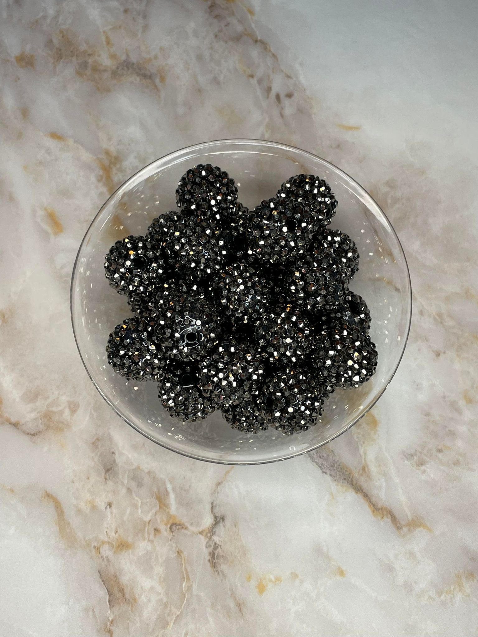 #35 GUNMETAL RHINESTONE ACRYLIC – Kaotic Kreations