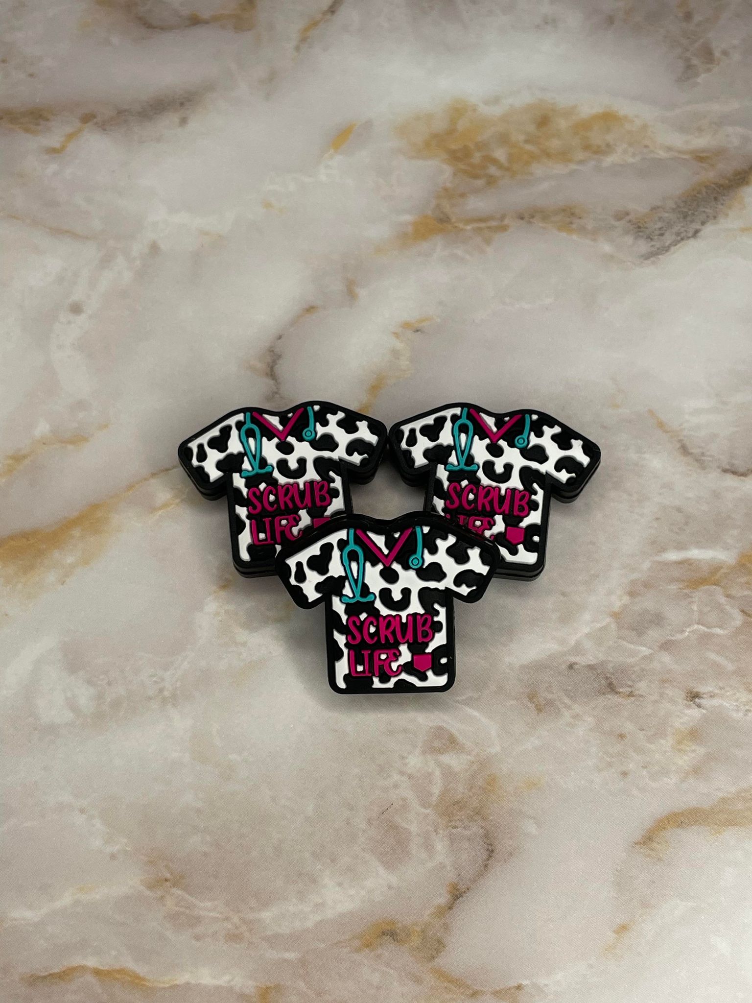 Cow Print Scrub Life Focal – Kaotic Kreations