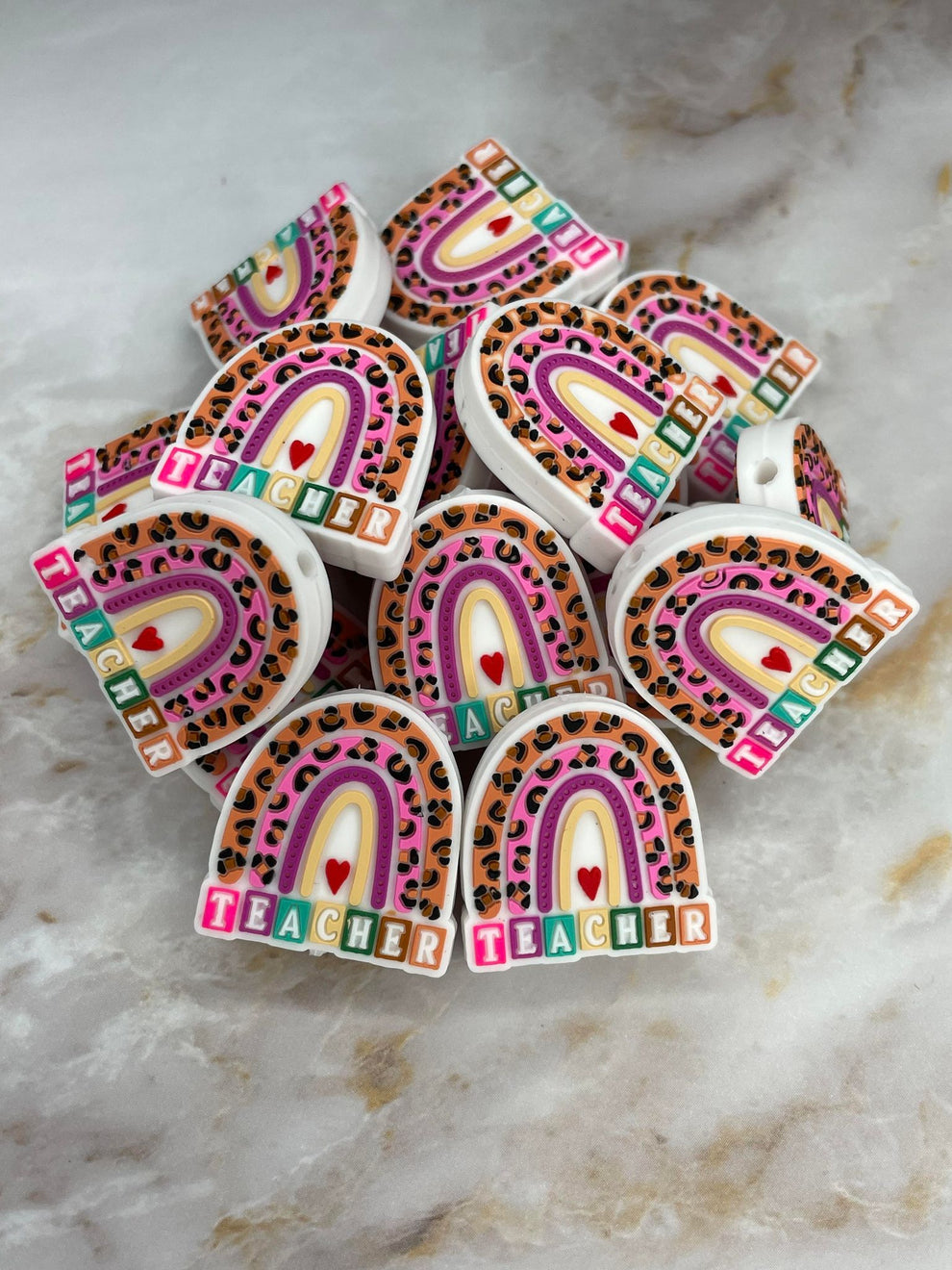 TEACHER BLOCKS RAINBOW SILICONE FOCAL B36 (1ct) – Kaotic Kreations