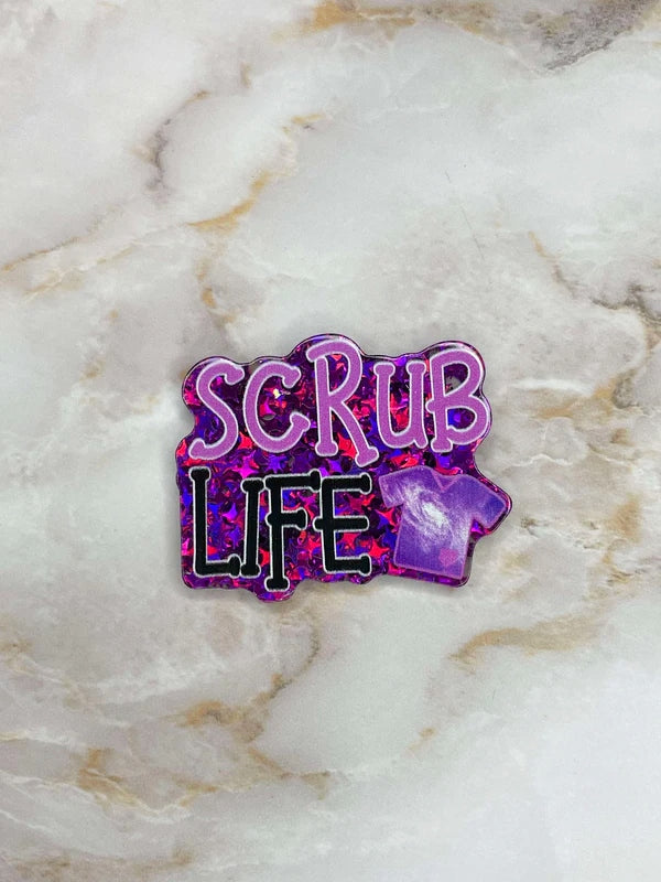 FLATBACK ACRYLIC SCRUB LIFE PURPLE F11 – Kaotic Kreations