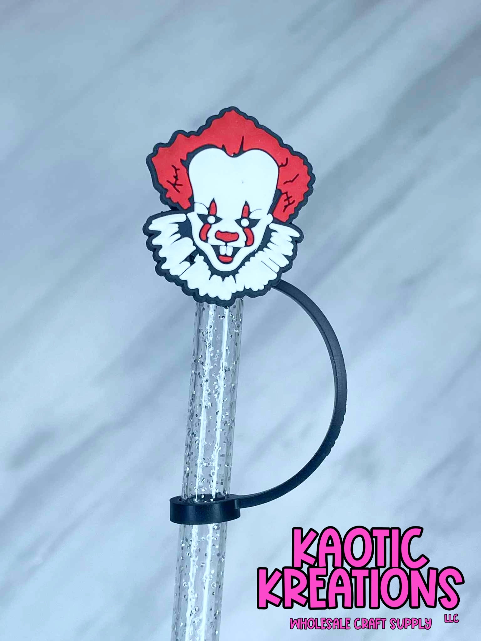(DISCONTINUED) CLOWN STRAW TOPPER (1ct) – Kaotic Kreations