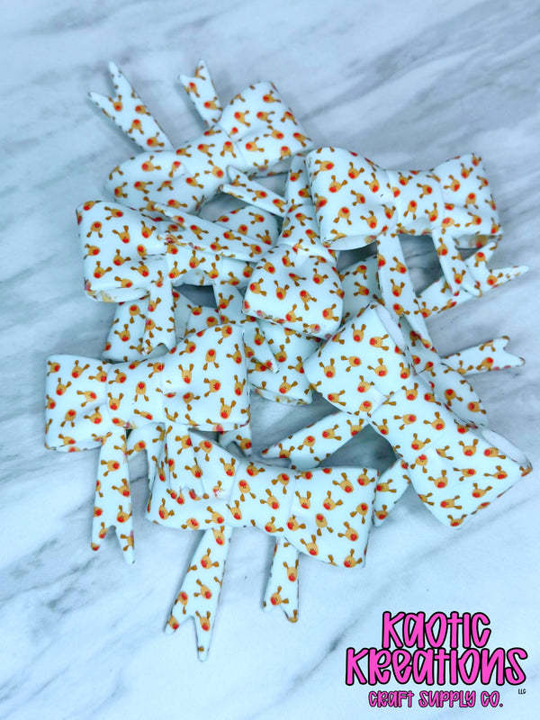 BEADABLE JUMBO SILICONE BOW RED NOSE REINDEER (1ct) – Kaotic Kreations